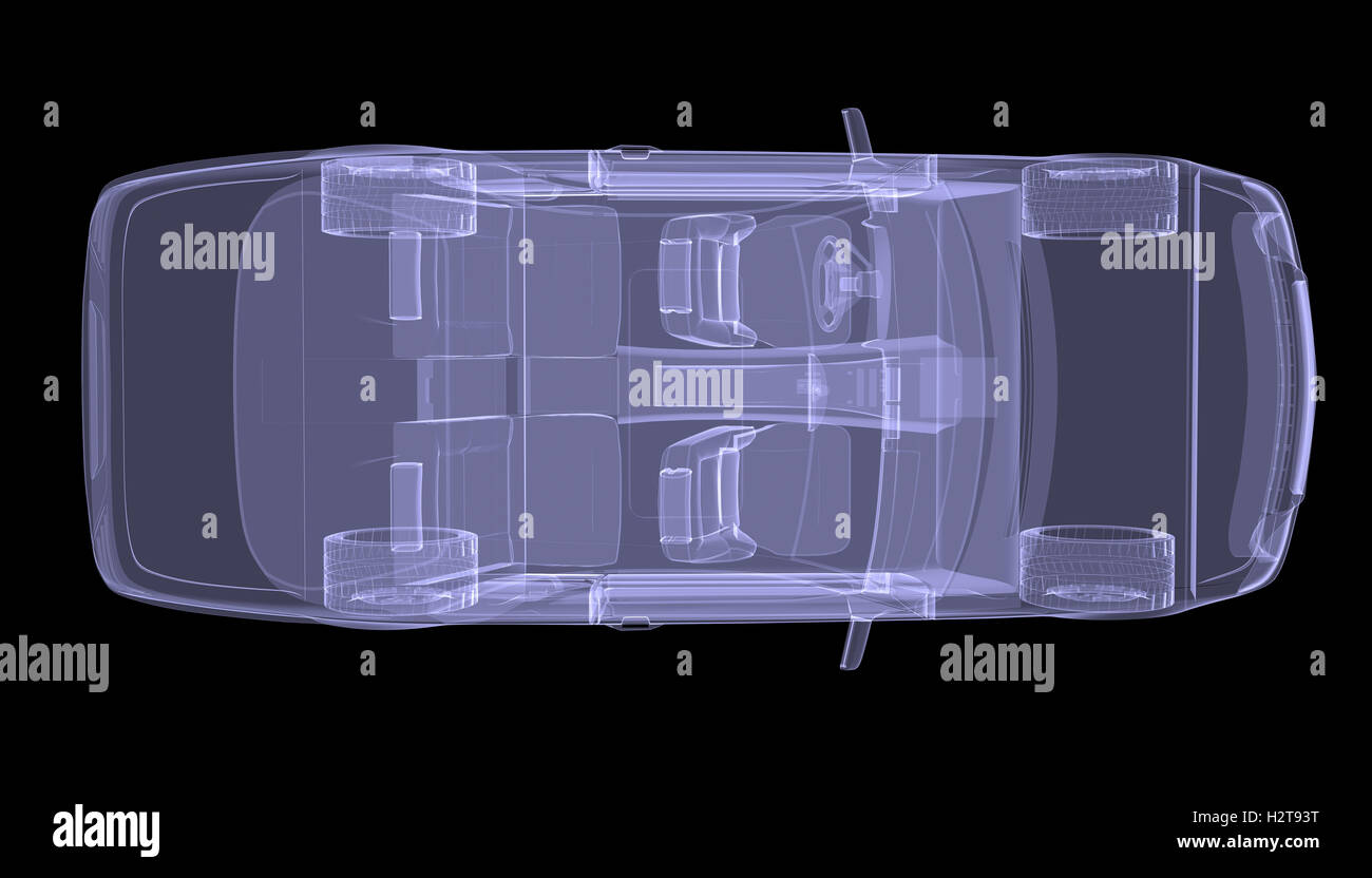 X ray concept car top view hi-res stock photography and images - Alamy