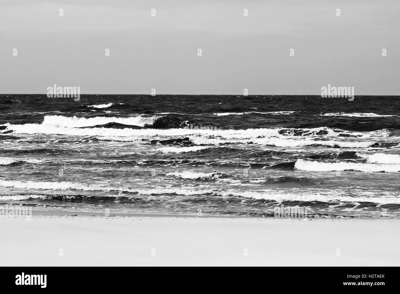 Blue ocean wave Black and White Stock Photos & Images - Alamy