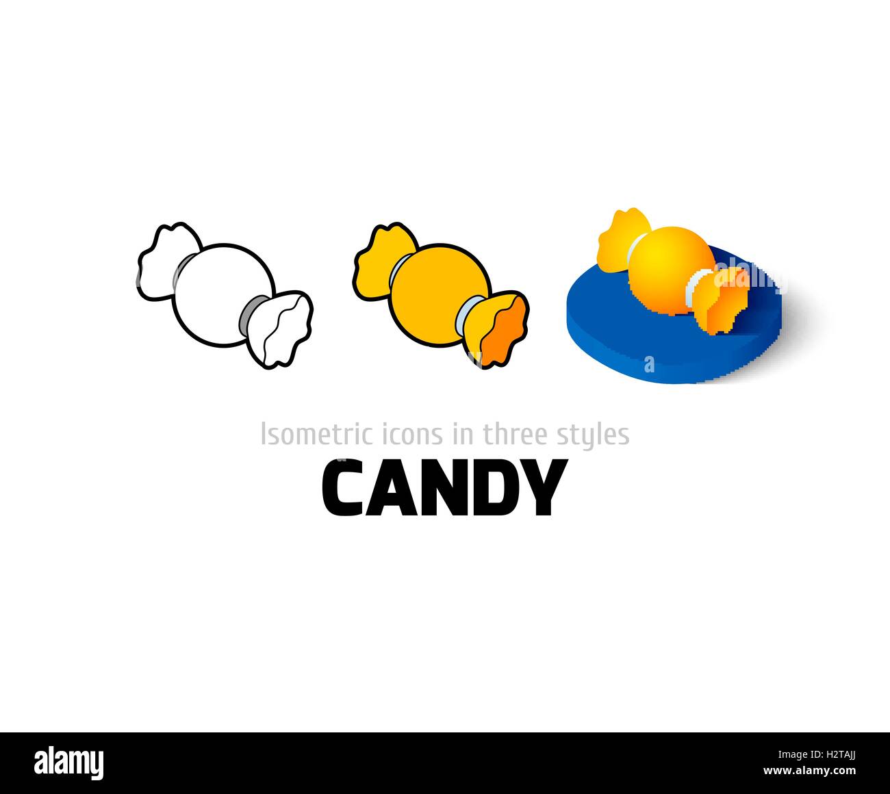 Candy icon in thin Stock Vector Images - Alamy
