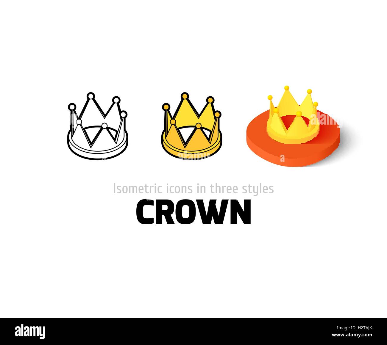 White crown in flat hi-res stock photography and images - Alamy