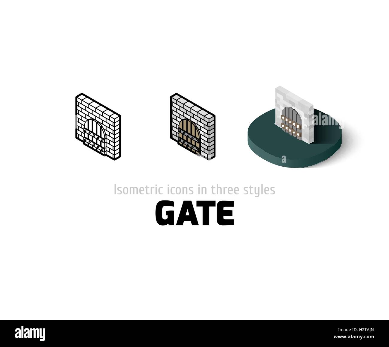 Arch in the wall as gate Cut Out Stock Images & Pictures - Alamy