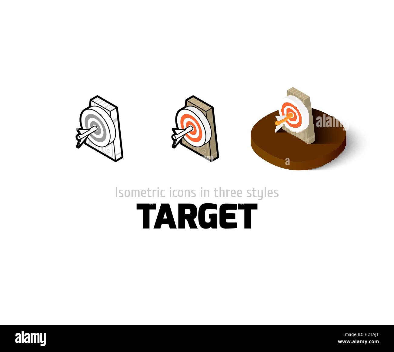 Target icon in different style Stock Vector Image & Art - Alamy