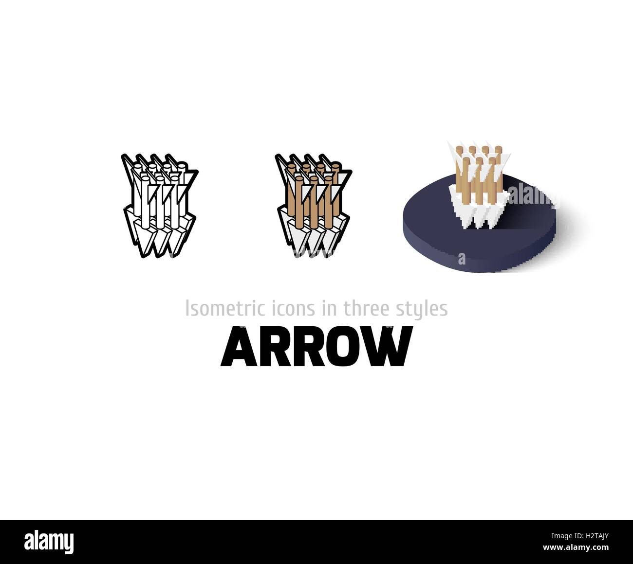 Arrow in middle Cut Out Stock Images & Pictures - Alamy