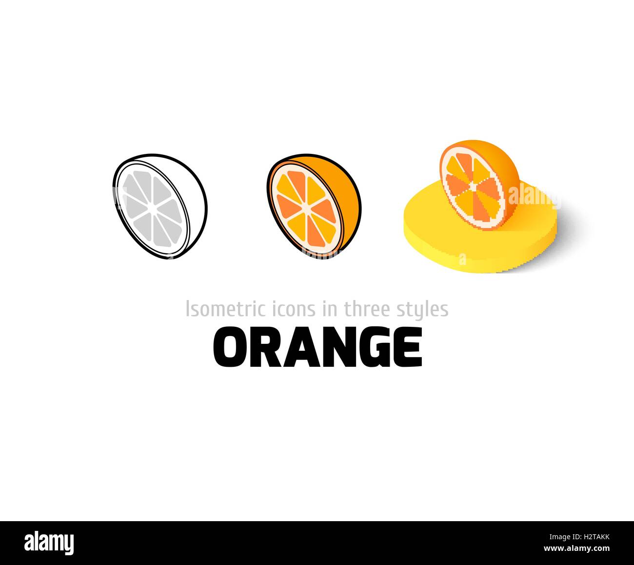 Orange juice icon isometric Cut Out Stock Images & Pictures - Alamy