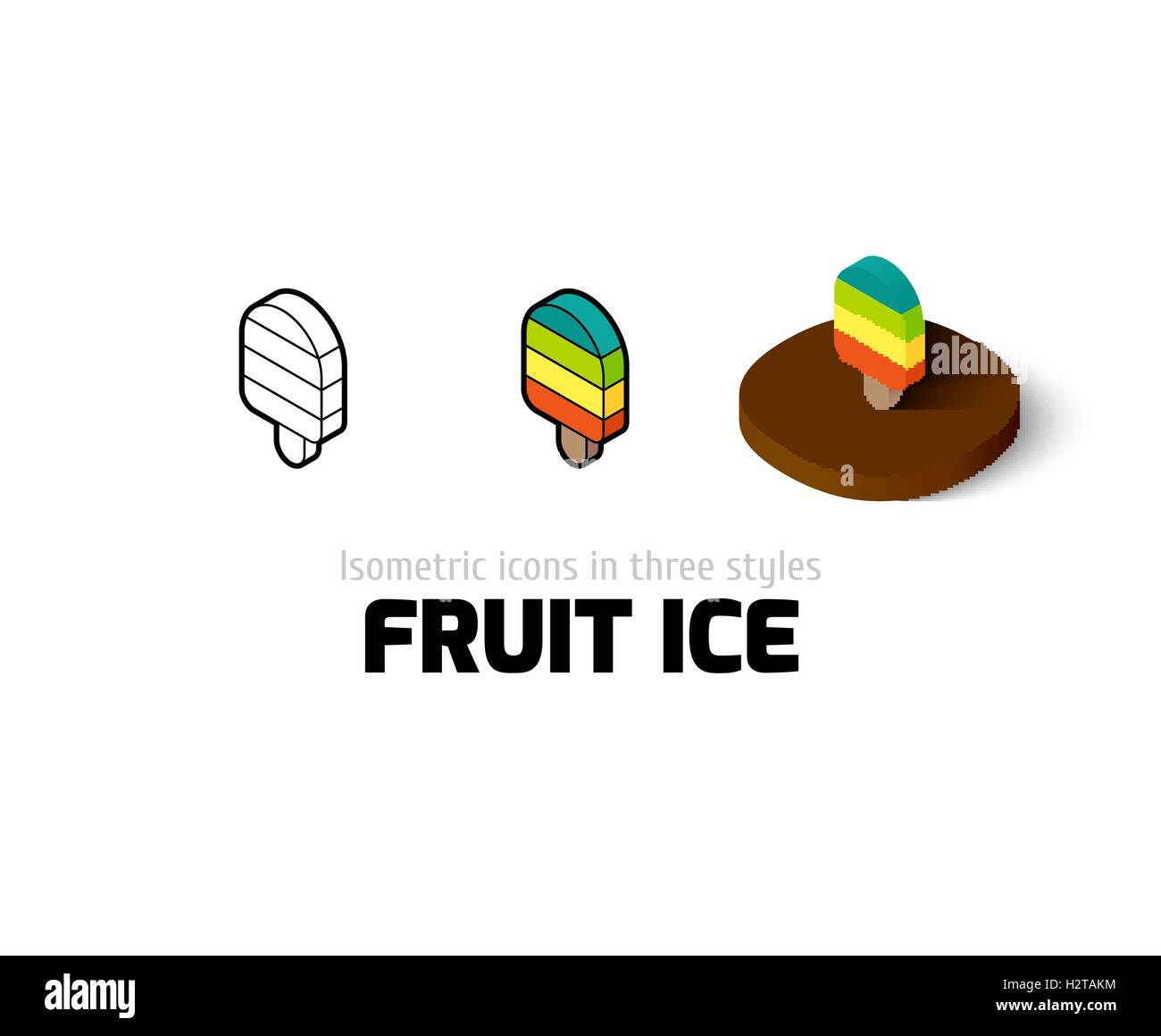 Homemade popsicle frozen fruit Stock Vector Images - Alamy