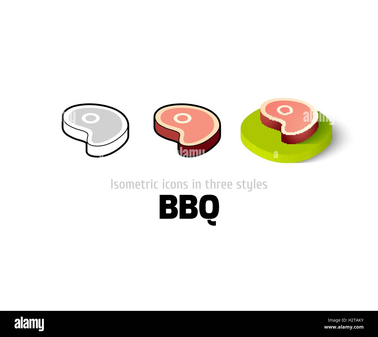 Grill bbq preparation meat Stock Vector Images - Alamy