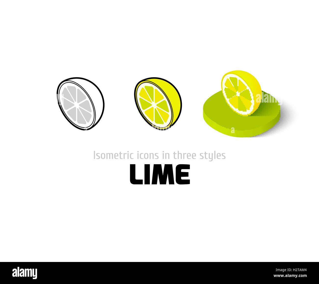 Lime icon in different style Stock Vector Image & Art - Alamy