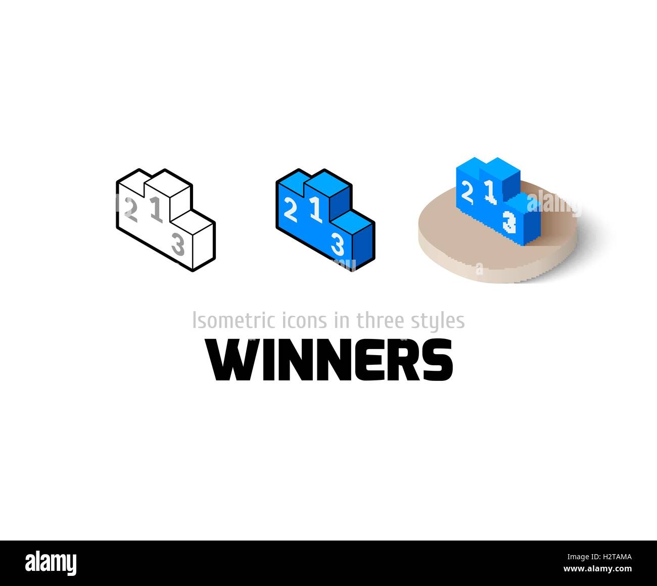 Winners icon in different style Stock Vector Image & Art - Alamy