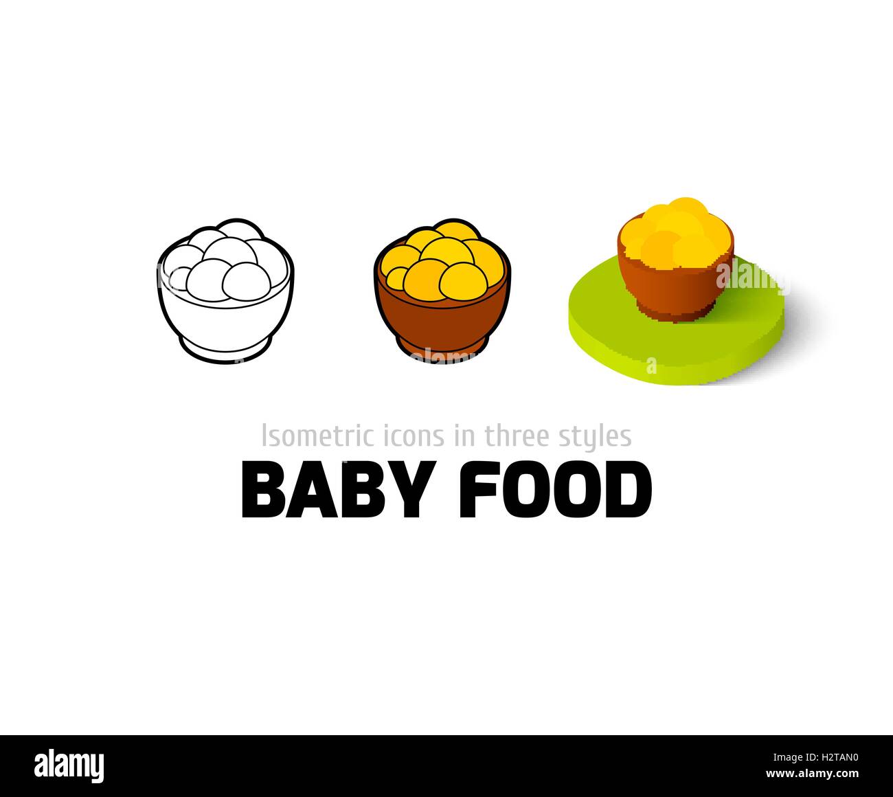 Spoon healthy baby food Stock Vector Images - Alamy