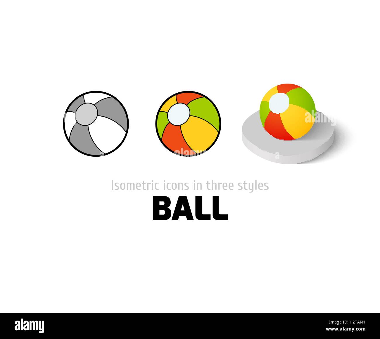 Ball icon in different style Stock Vector Image & Art - Alamy
