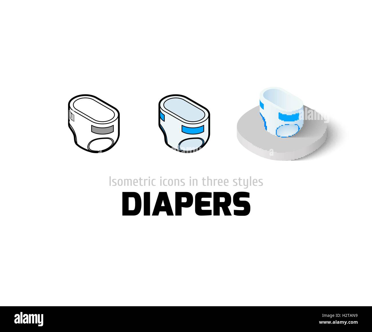 Diapers icon in different style Stock Vector Image & Art - Alamy