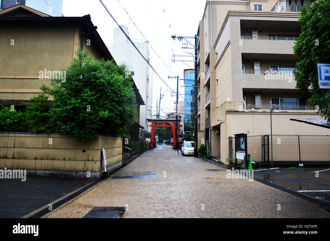 Small alley go to Japanese shrine in Nara city at Kansai region while ...