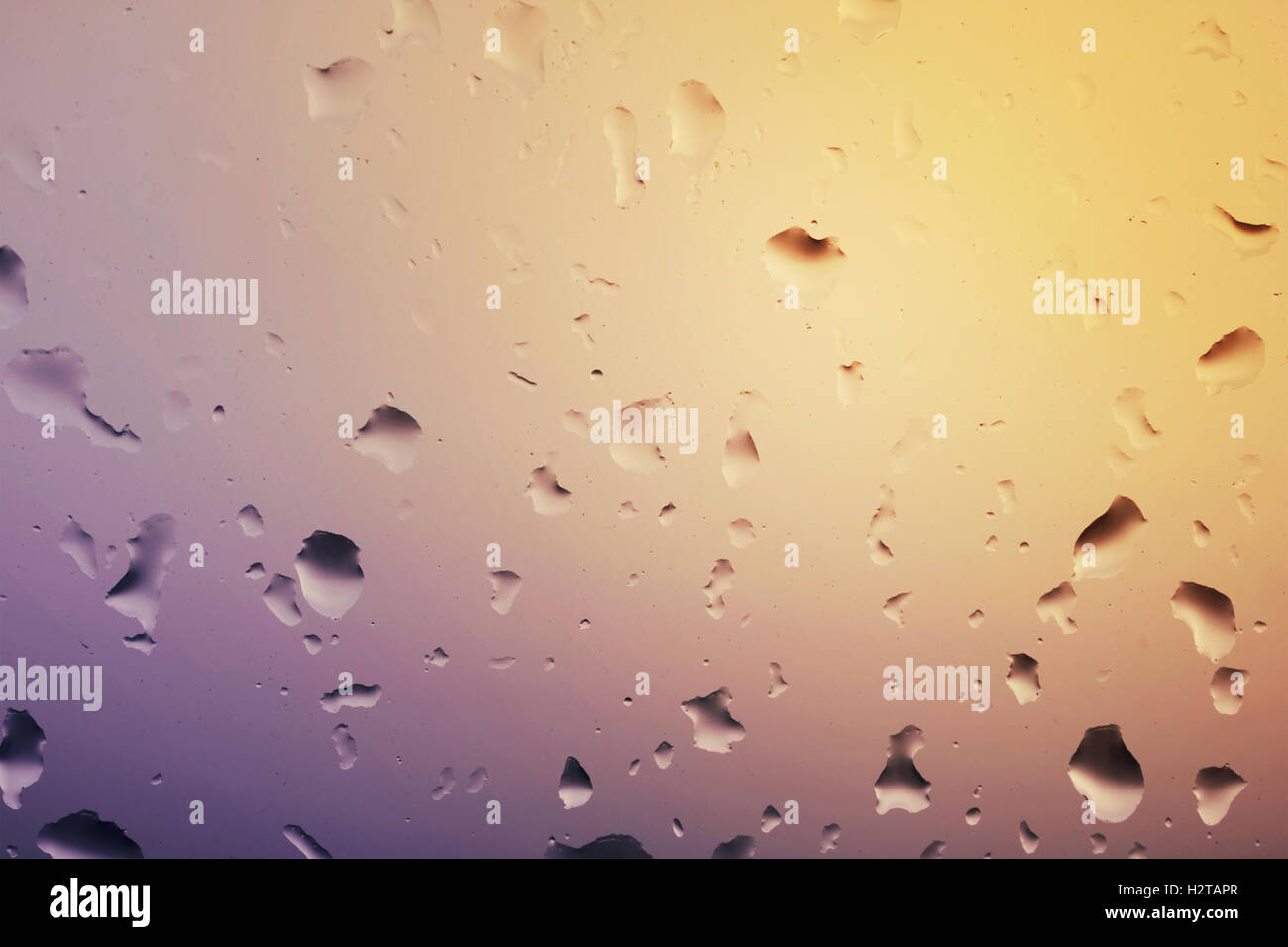 Rain water drops on glass window. Beautiful background of rain drops on ...