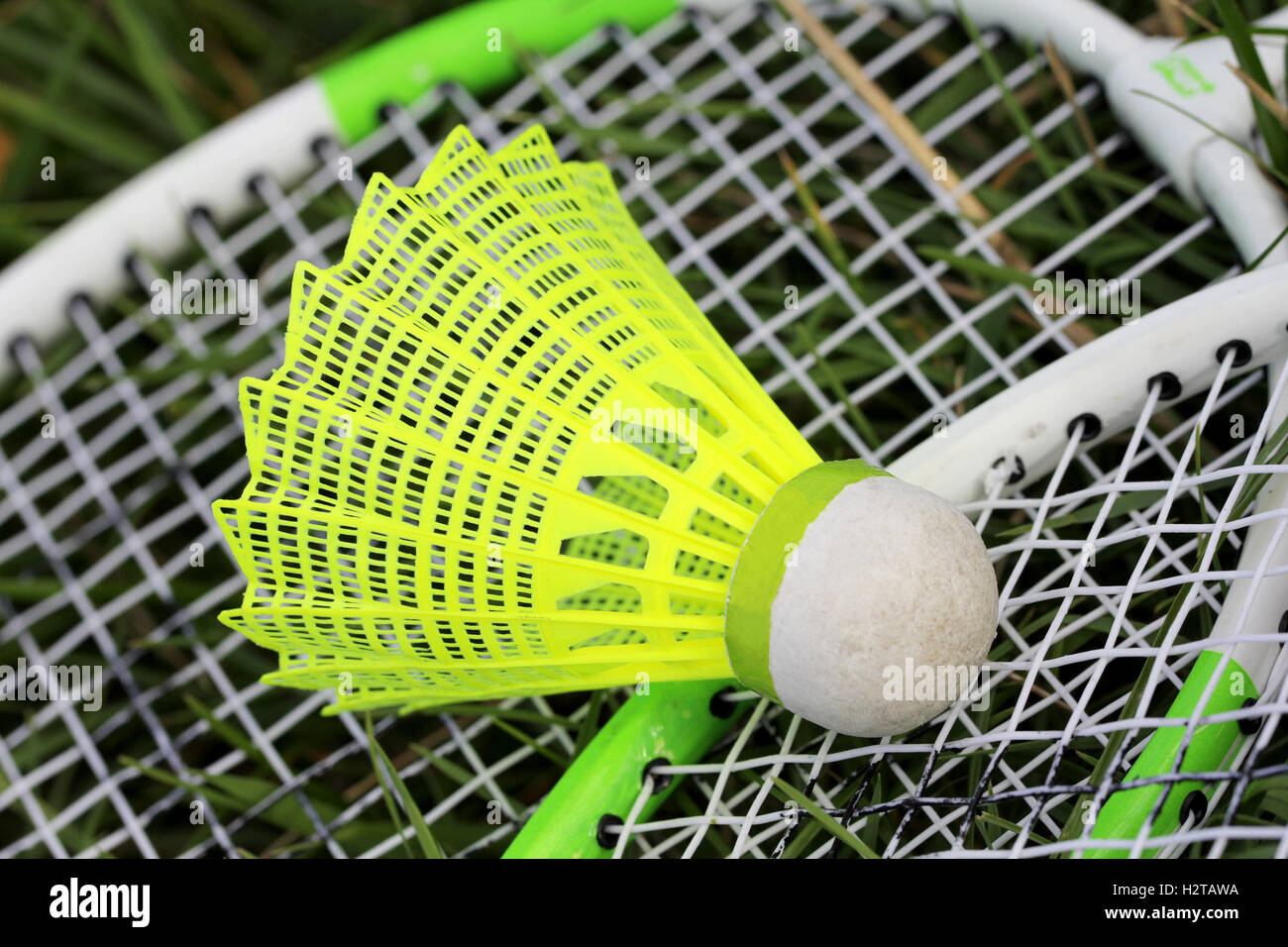 Badminton court with shuttlecock hi-res stock photography and images ...