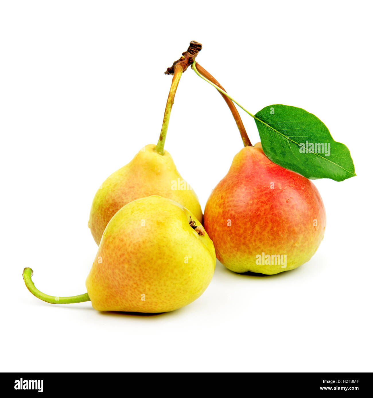 collection pears isolated on white background Stock Photo - Alamy