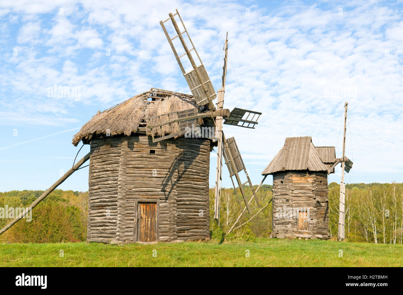 Old wooden windmills hi-res stock photography and images - Alamy