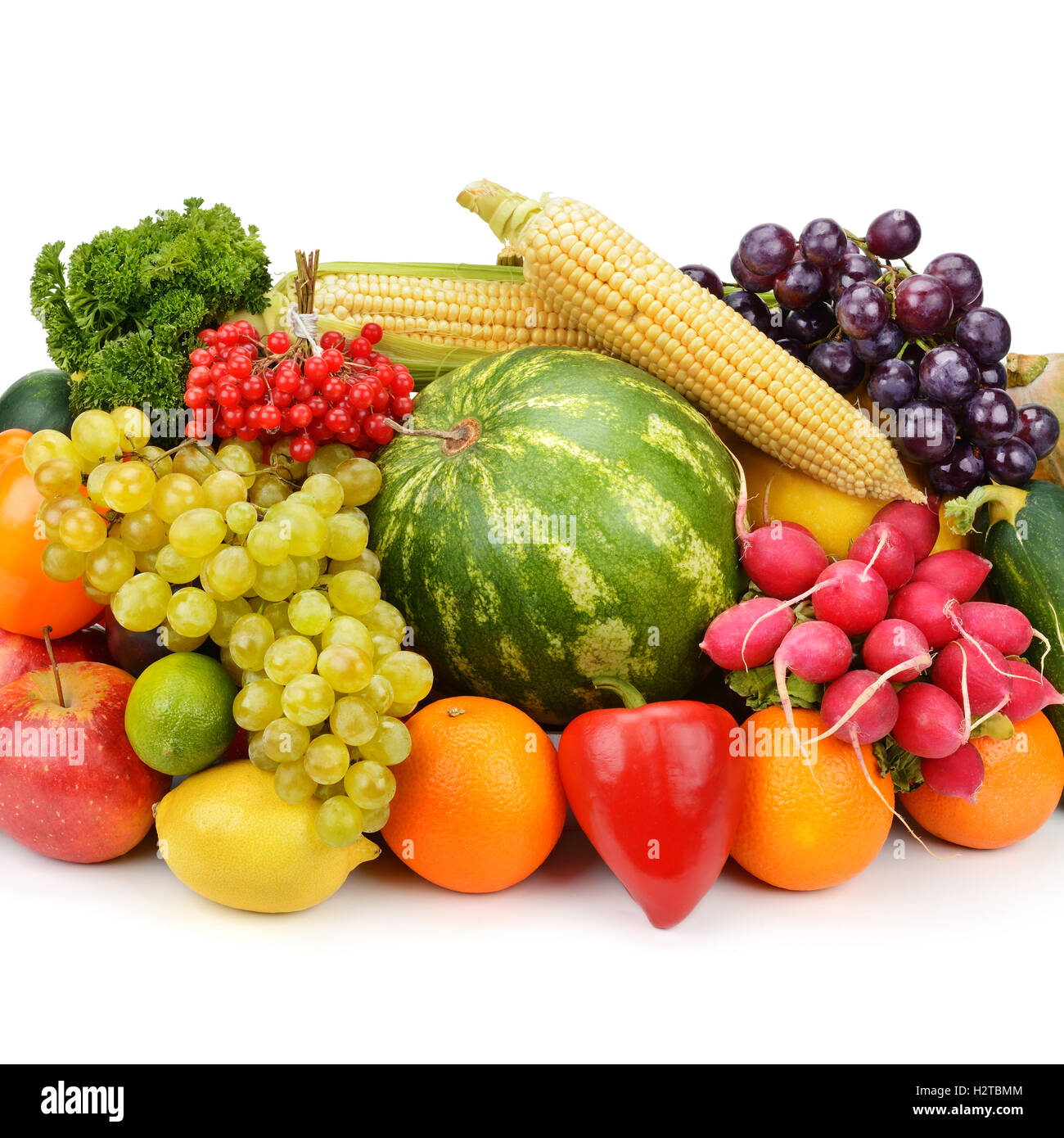 fruit and vegetable isolated on white background Stock Photo - Alamy