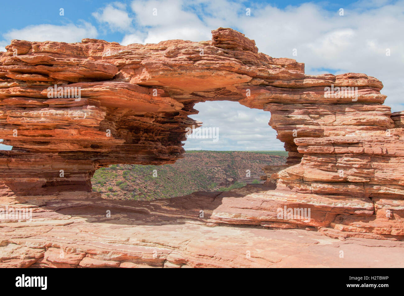 Nature's Window infamous rock formation Kalbarri National park with ...