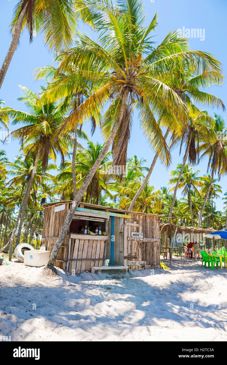 BAHIA, BRAZIL - FEBRUARY 11, 2016: Brazilian beach shack selling ...