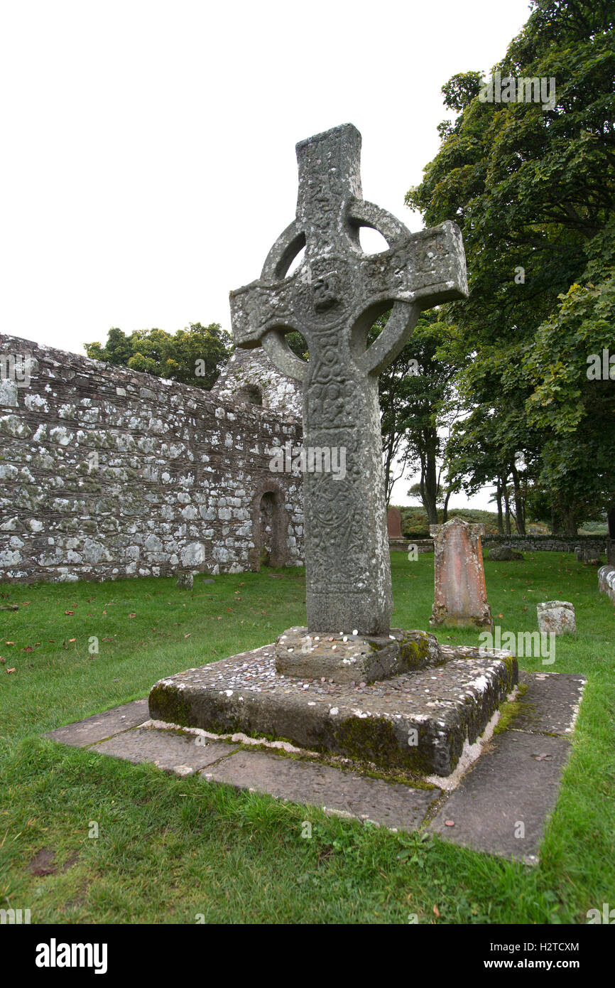 Isle of Islay, Scotland. The Kildalton High Cross, with the former ...