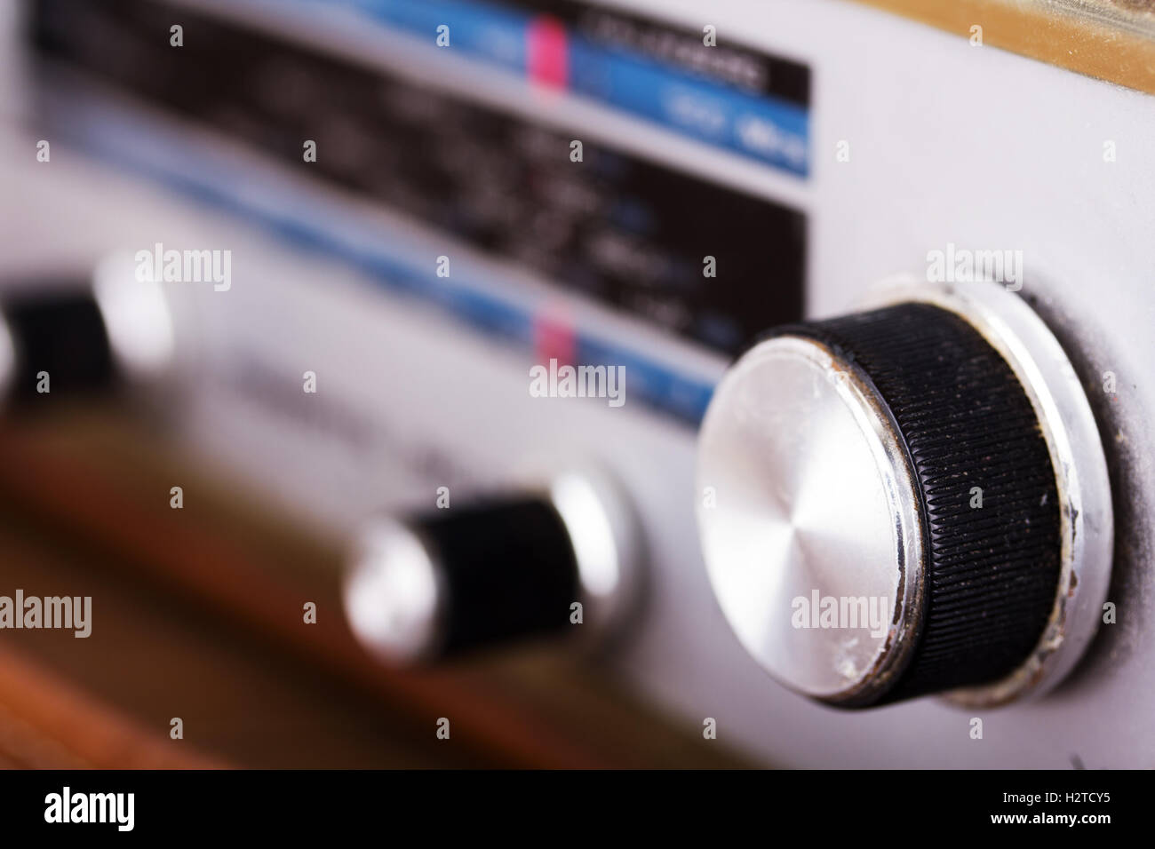Close up of the dials on a retro style radio Stock Photo - Alamy