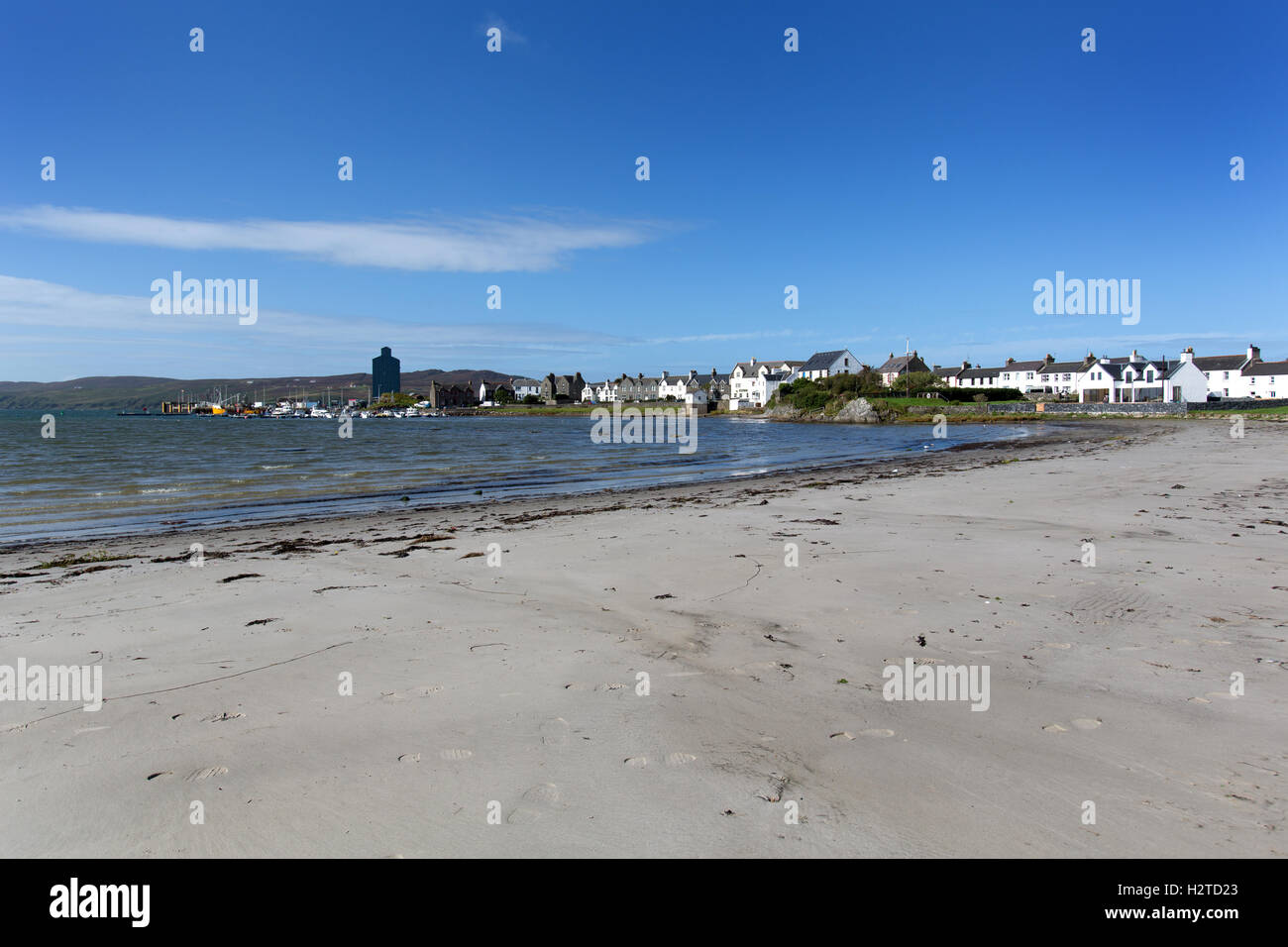Isle of Islay, Scotland. Picturesque tranquil view of Port Ellen’s ...