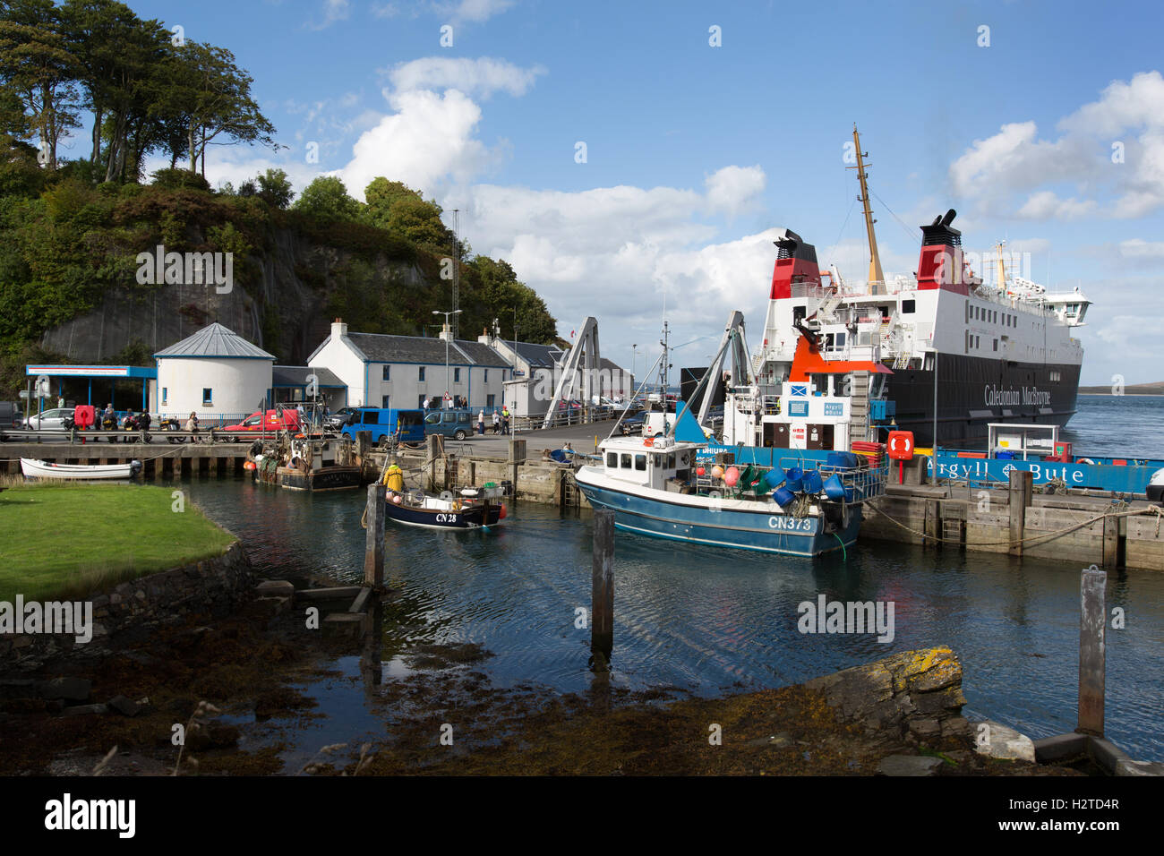 Isle of Islay, Scotland. Picturesque view of the CalMac ferry, MV ...