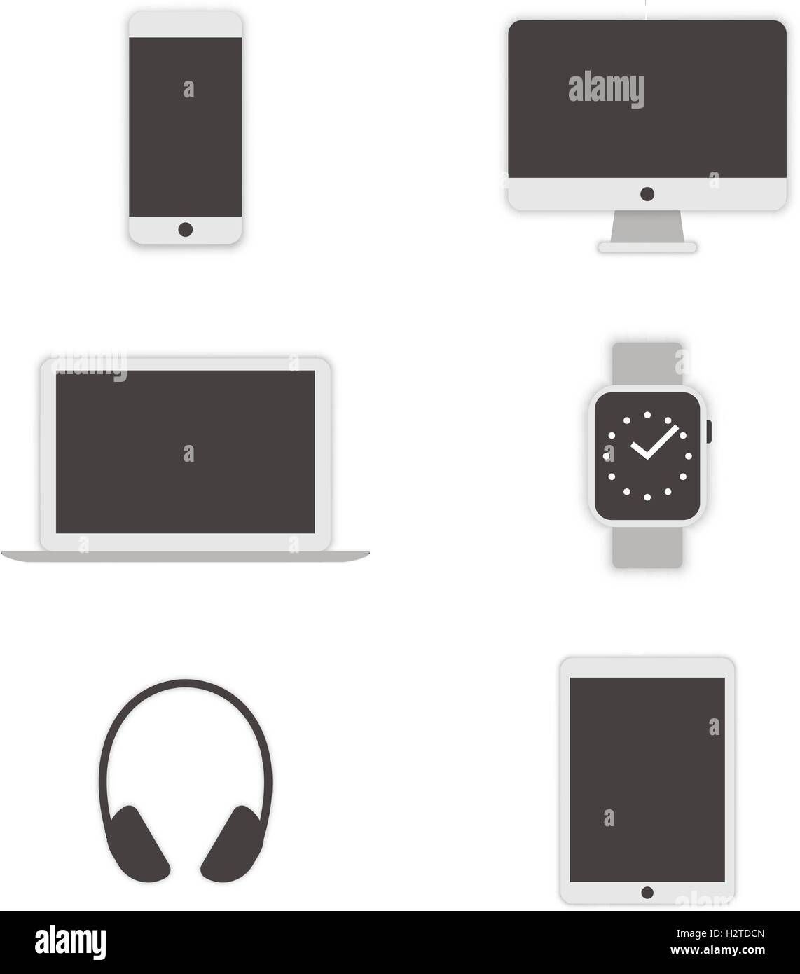 Computer icons set. Vector Stock Vector Image & Art - Alamy