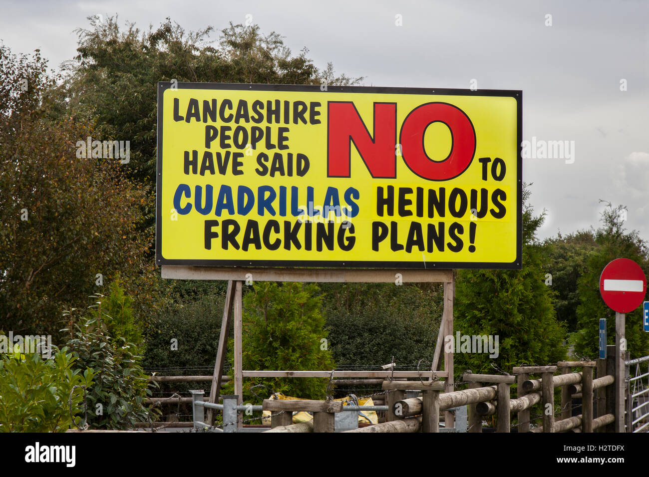 'No to Quadrllla Fracking Poster' Mr Tootill, of North West Tree ...