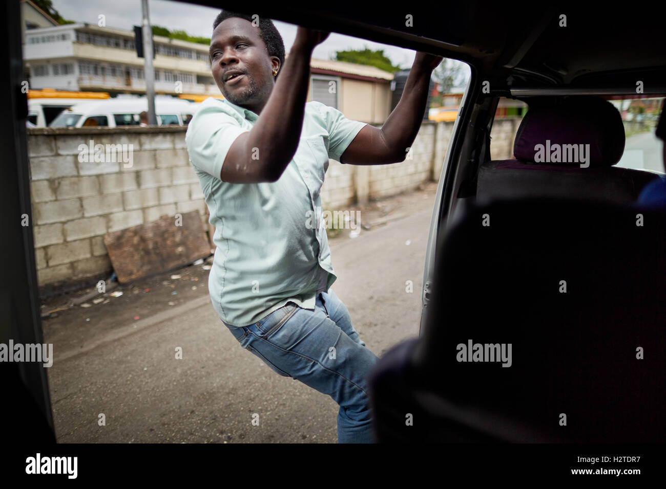 Barbados Oistins ZRs minibus taxi Bridgetown privately owned mini-vans ...