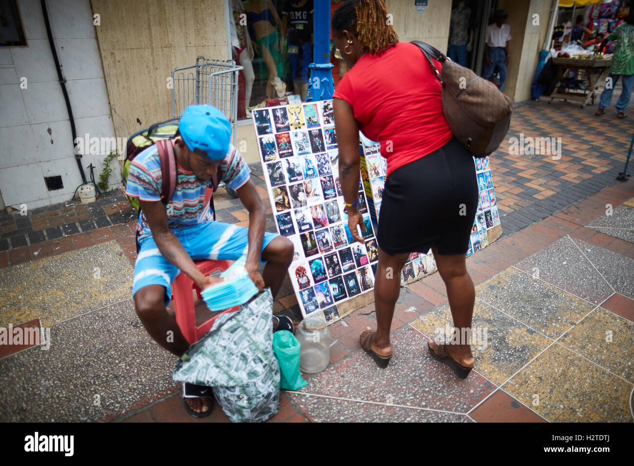 Barbados market place traders Bridgetown Poor rundown rubbish scruffy ...