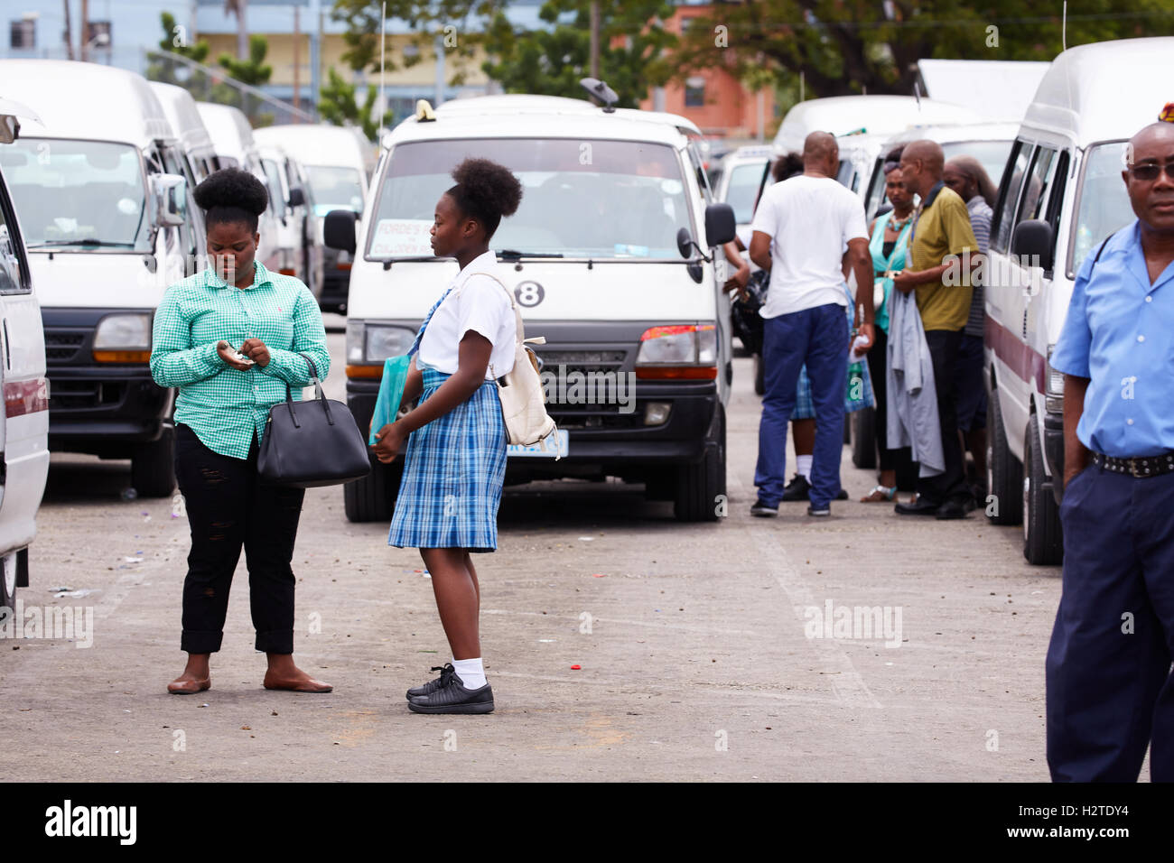 Barbados Oistins ZRs minibus taxi Bridgetown privately owned mini-vans ...