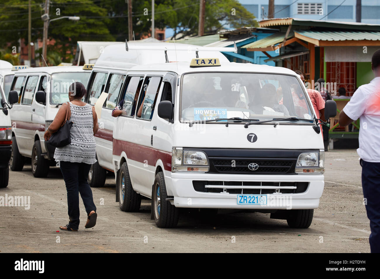 Barbados Oistins ZRs minibus taxi Bridgetown privately owned mini-vans ...