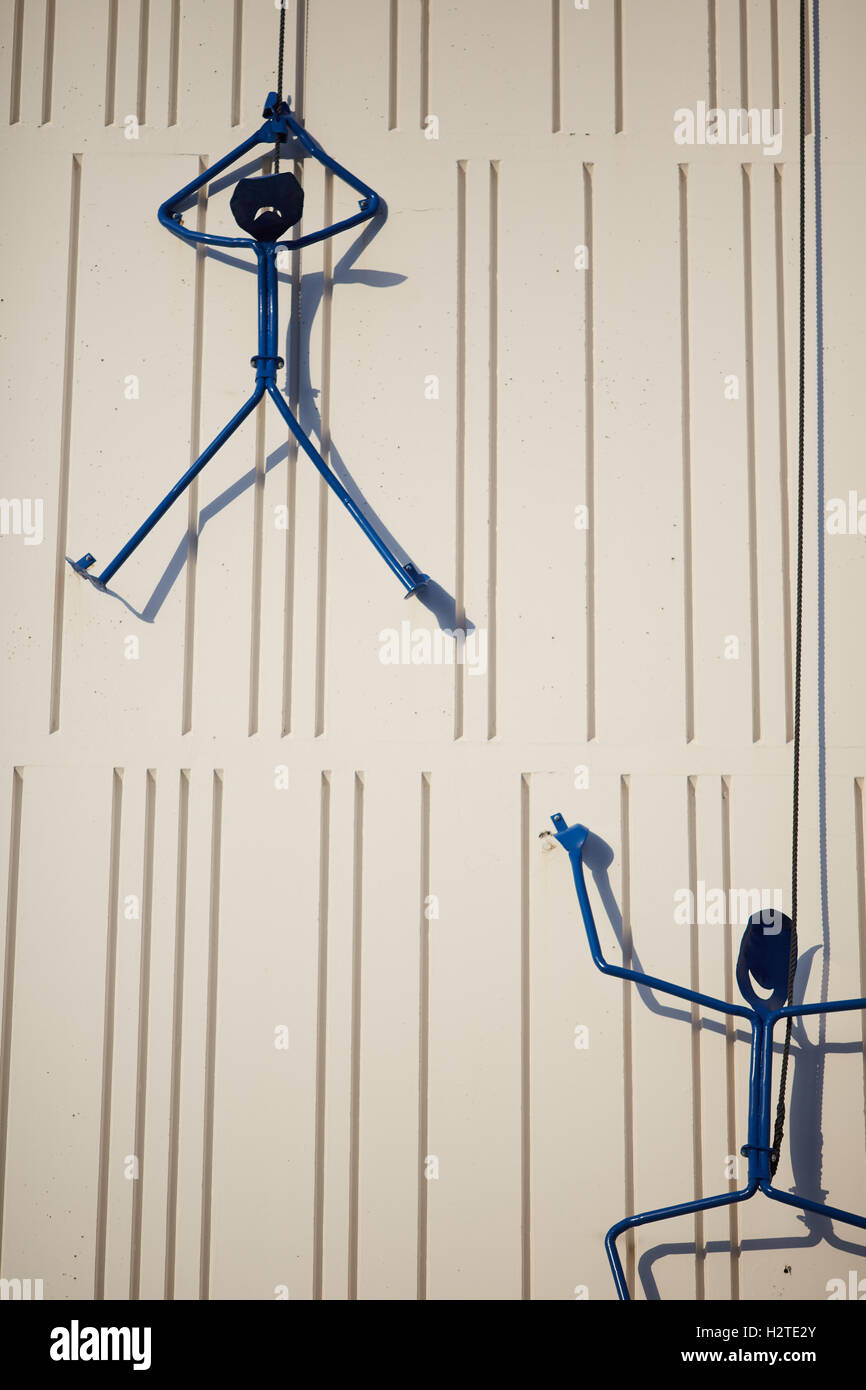 Manchester Arthur House stickmen hanging Chorlton Street architectural ...