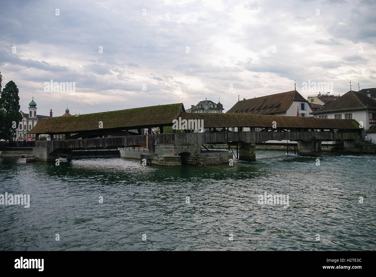 Luzerne, Switzerland: Spreuer bridge (Spreuerbruecke) in the old city ...