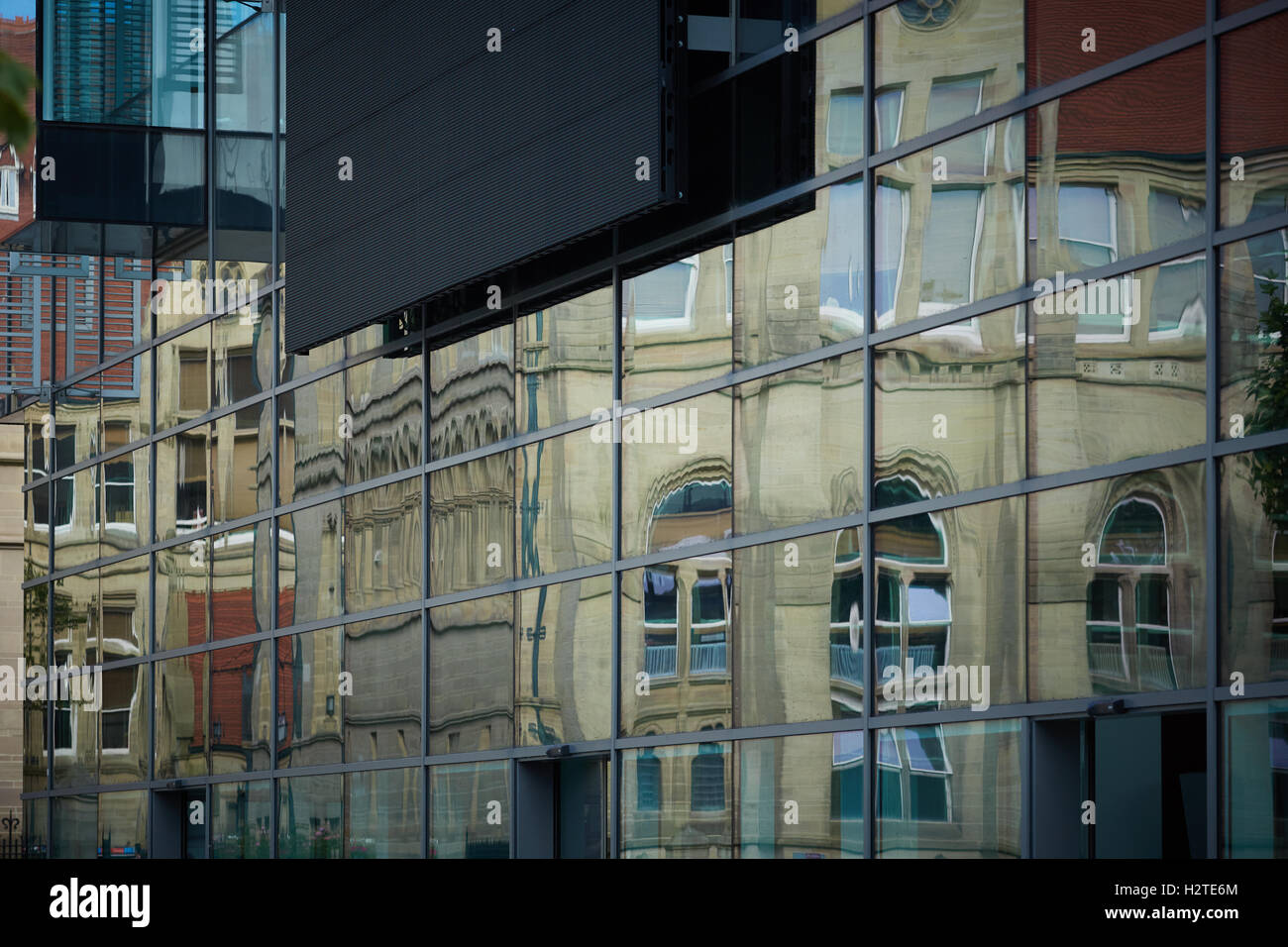 Manchester University reflection buildings Architecture old new modern ...
