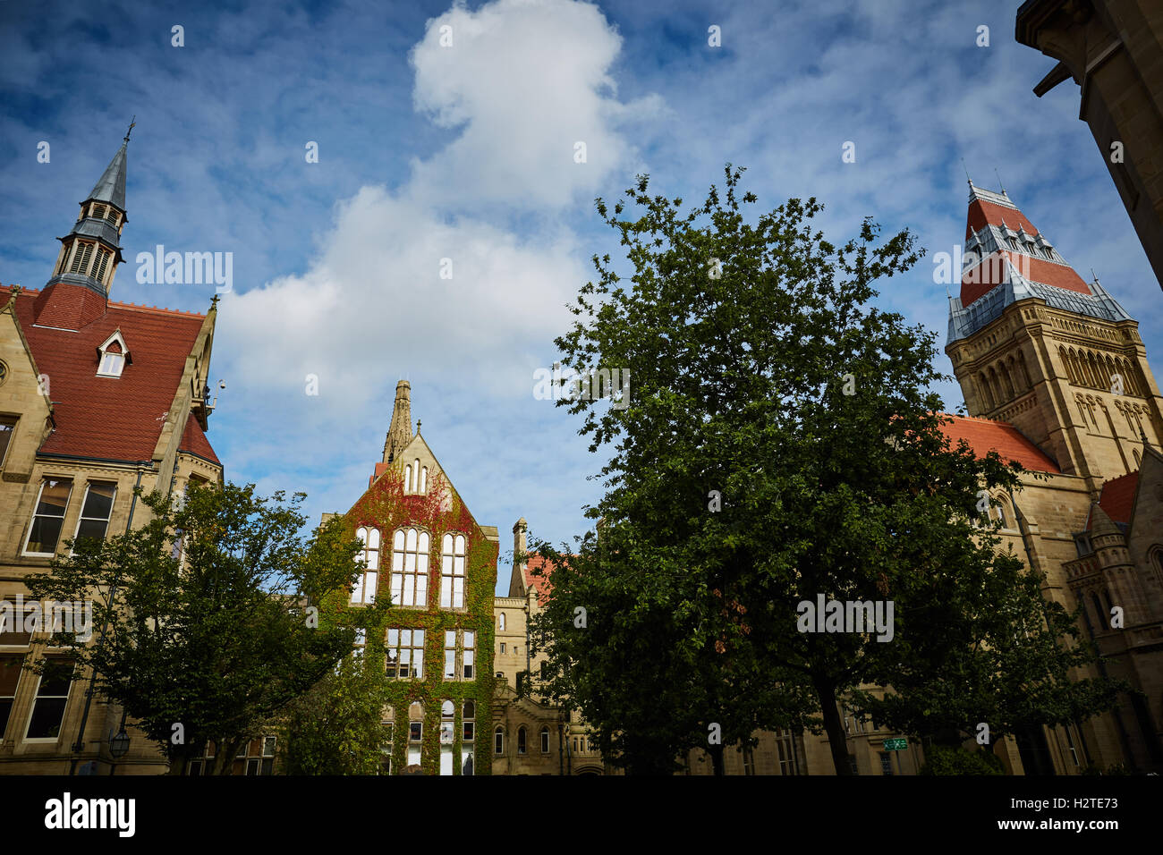 Manchester University historic buildings Architecture quad quadrangle ...