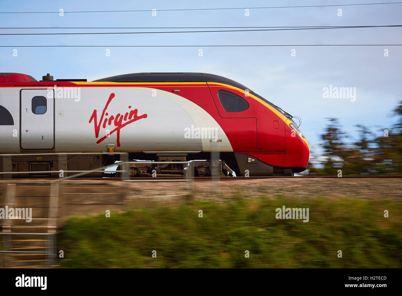 Railway Alstom Class 390 Pendolino Adlington Manchester to Macclesfield ...