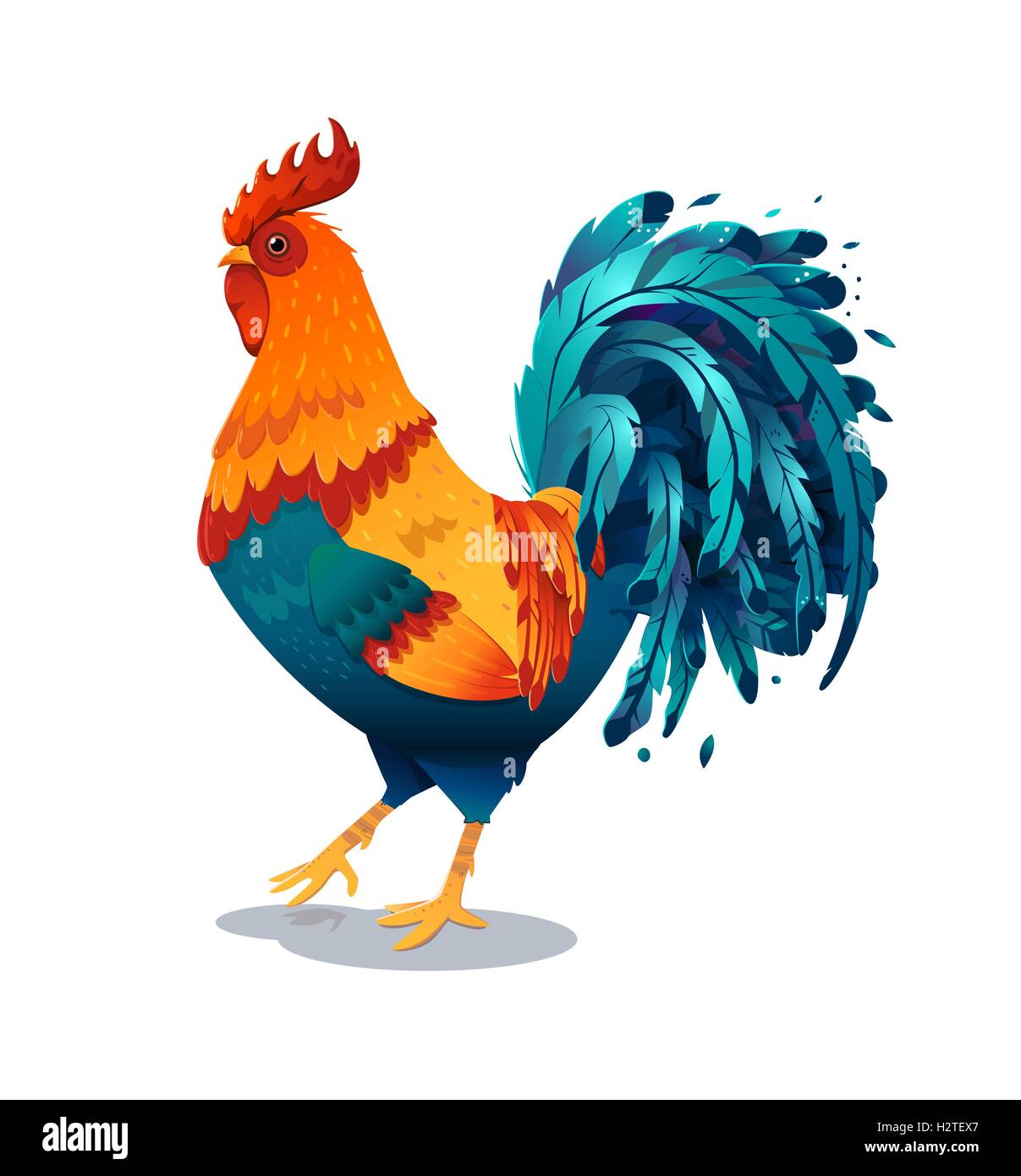 Fire Rooster symbol 2017 by the Stock Vector Image & Art - Alamy