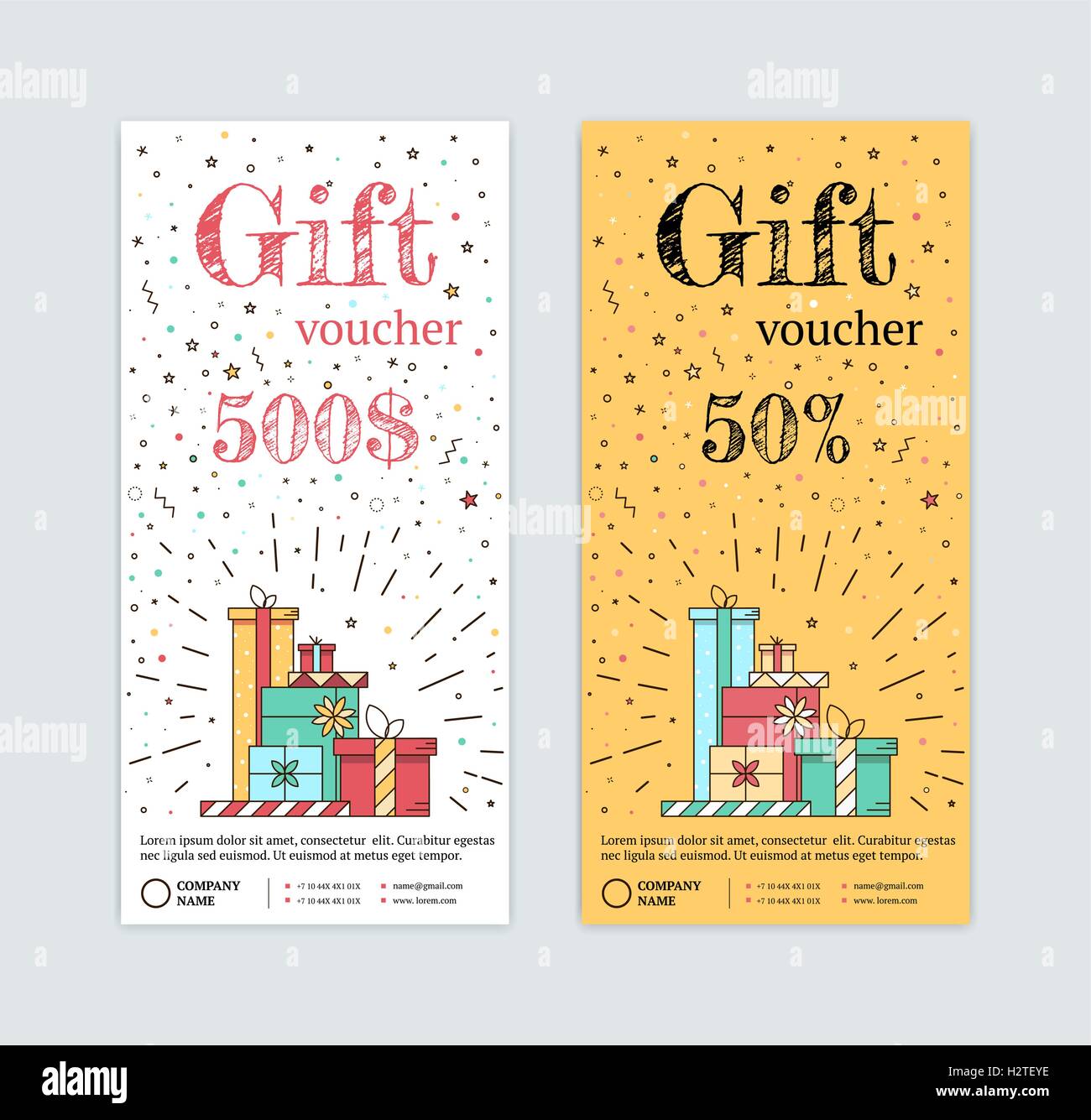 Gift certificate gifts Stock Vector Images - Alamy