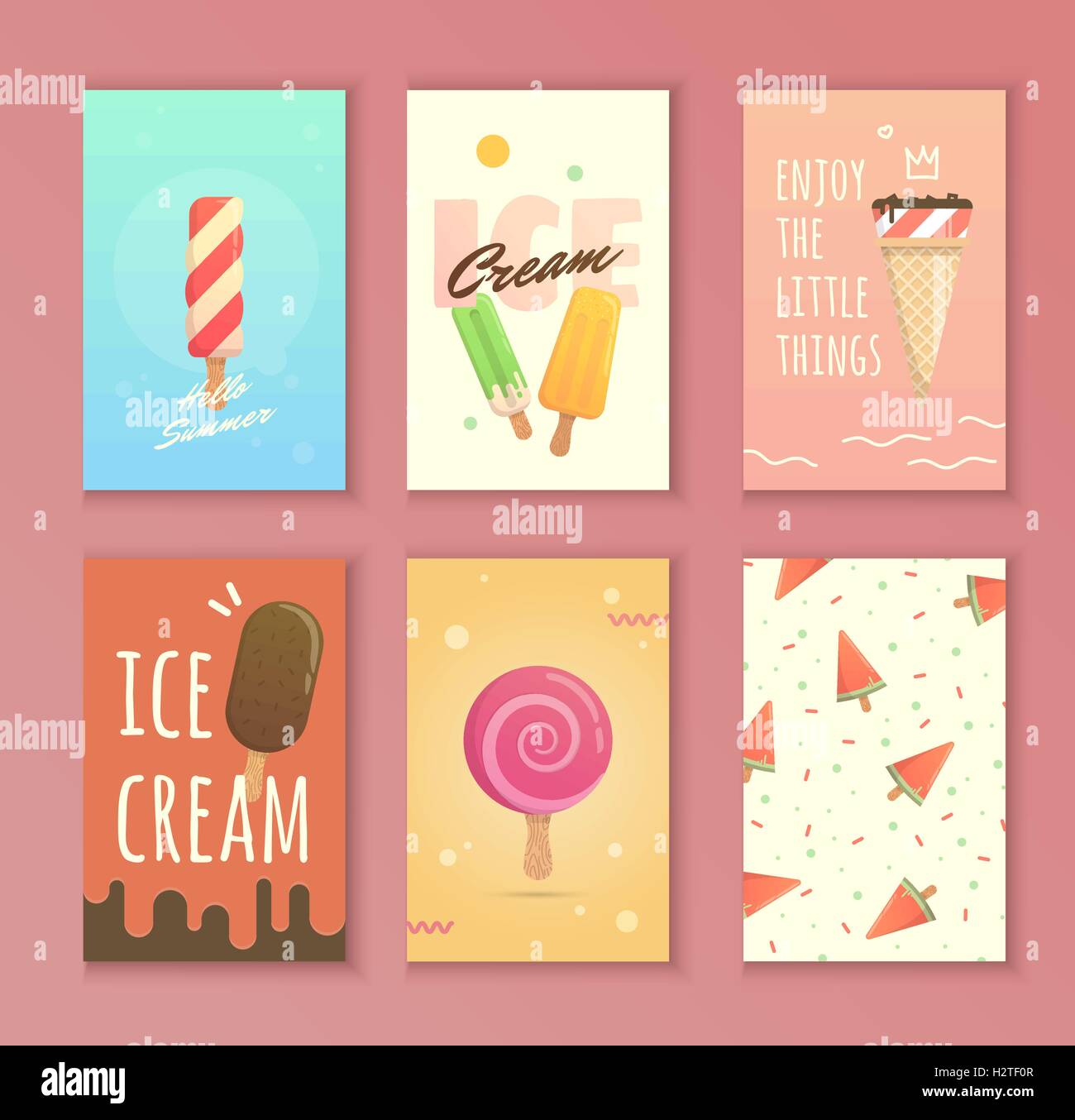 bright poster with ice cream Stock Vector Image & Art - Alamy