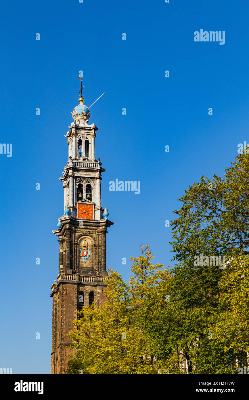 Westertoren (Western tower) of Westerkerk (Western Church), Amsterdam ...