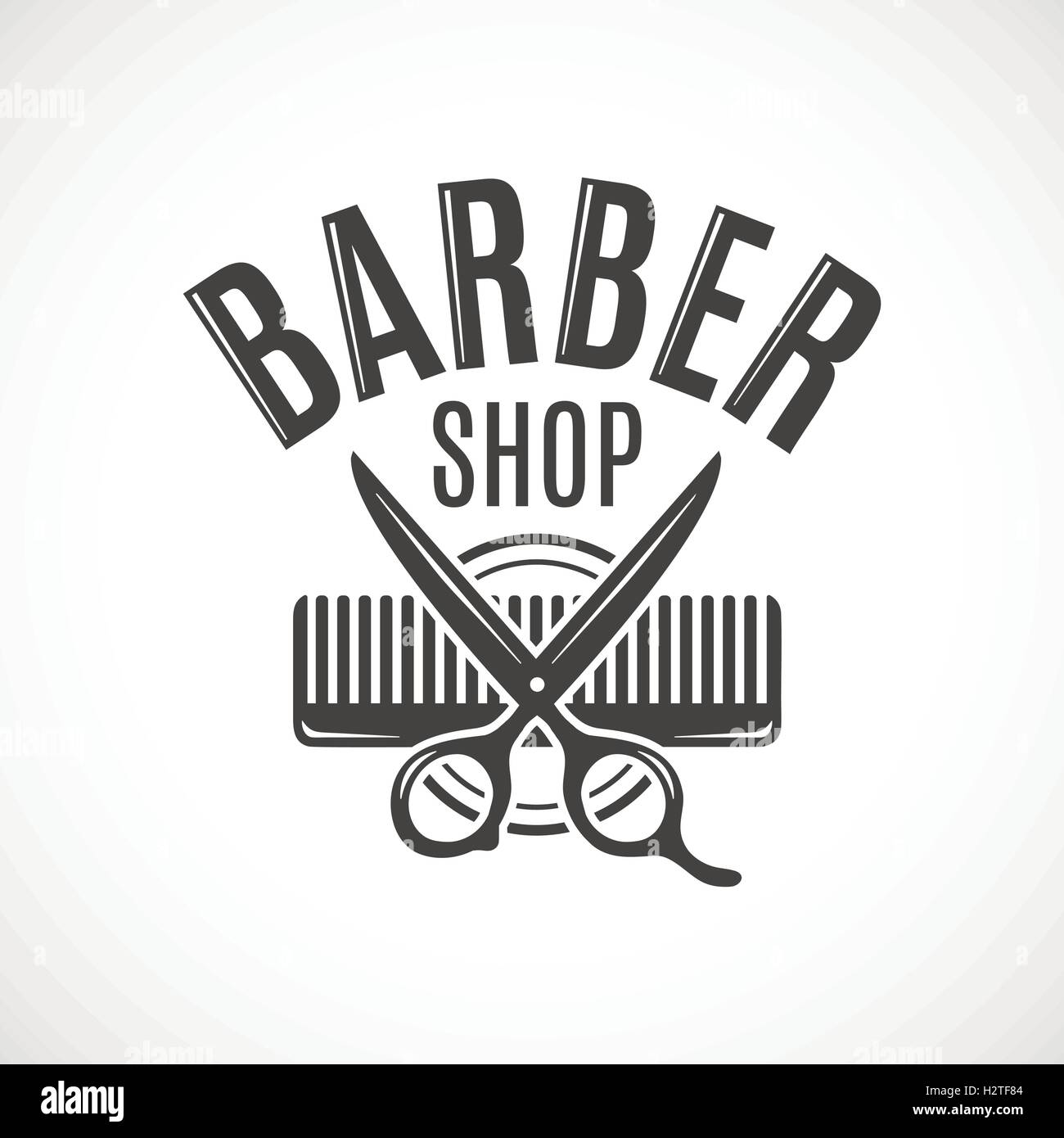 Barber Shop Vector Vintage Logo Label Badge Or Emblem Design