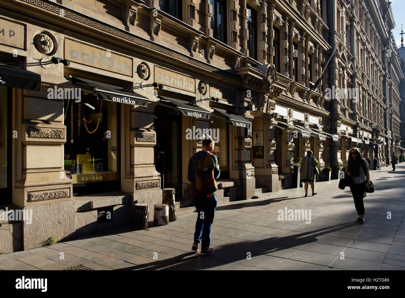 Shops at Pohjoisesplanadi, Helsinki, Finland Stock Photo - Alamy