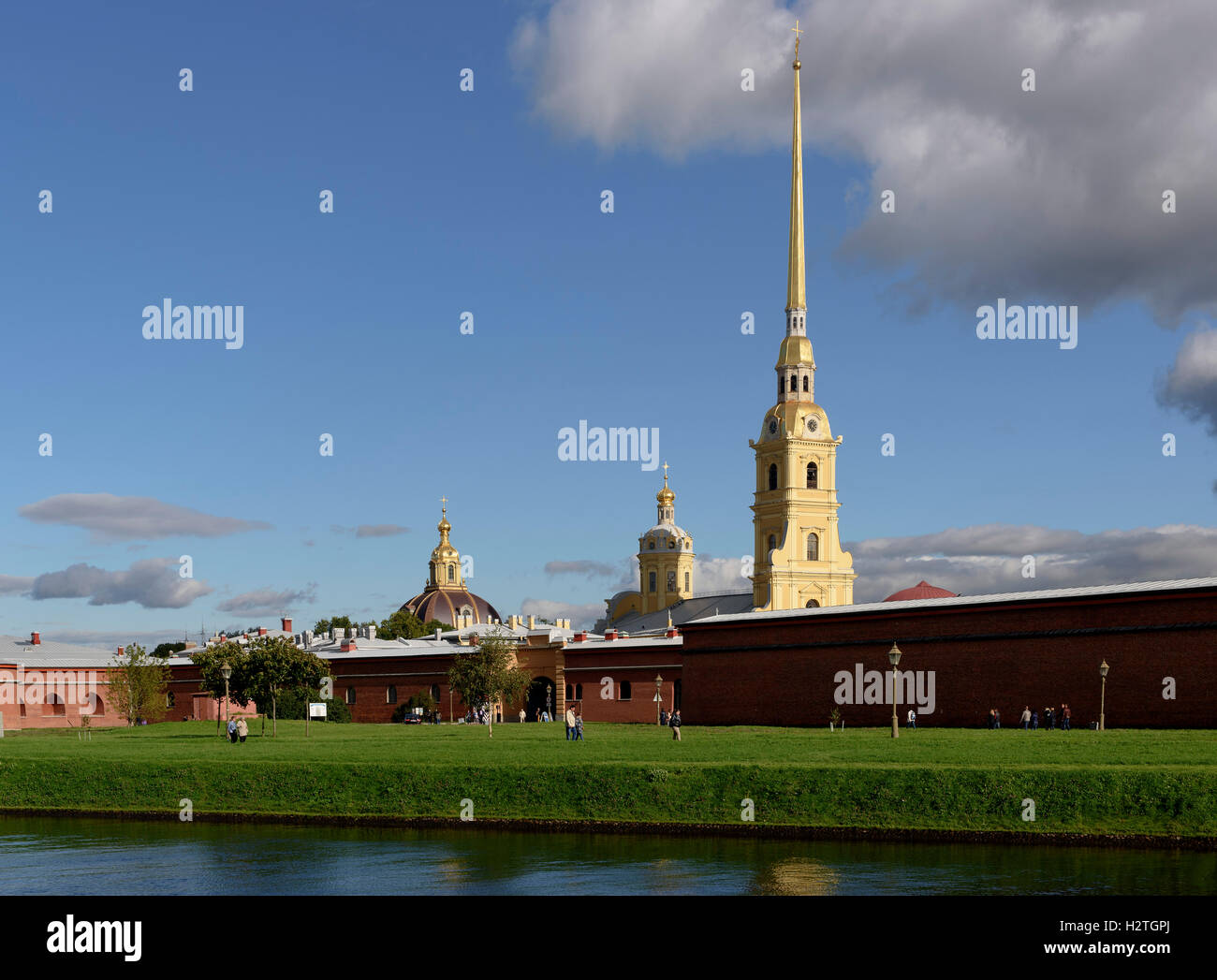 Peter and Paul fortress and church on Hare-Island, St. Petersburg, Russia, UNESCO-world heritage ...