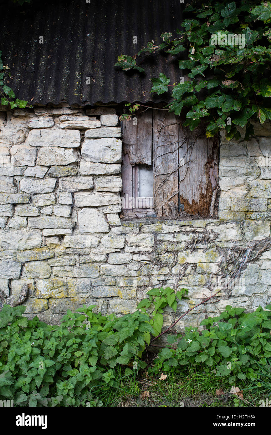 Detail of old worn and weathered farm buildings Stock Photo - Alamy