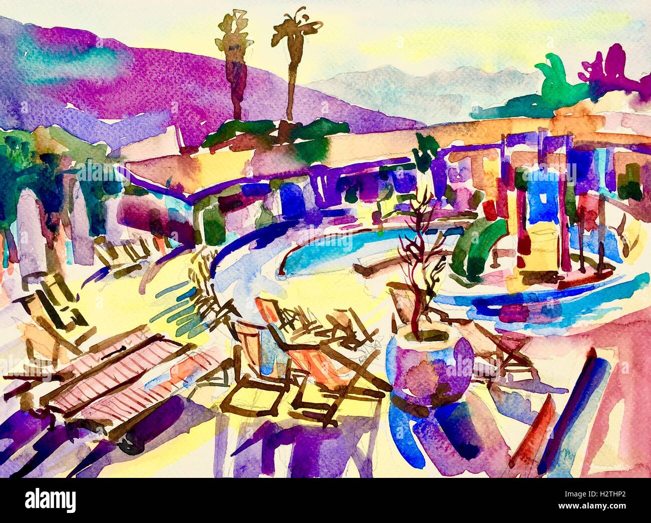 Montenegro landscape painting hi-res stock photography and images - Alamy