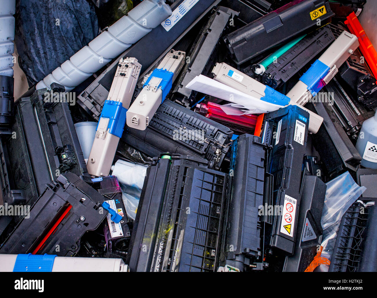 Toner storage to recycle,recycling center Stock Photo - Alamy