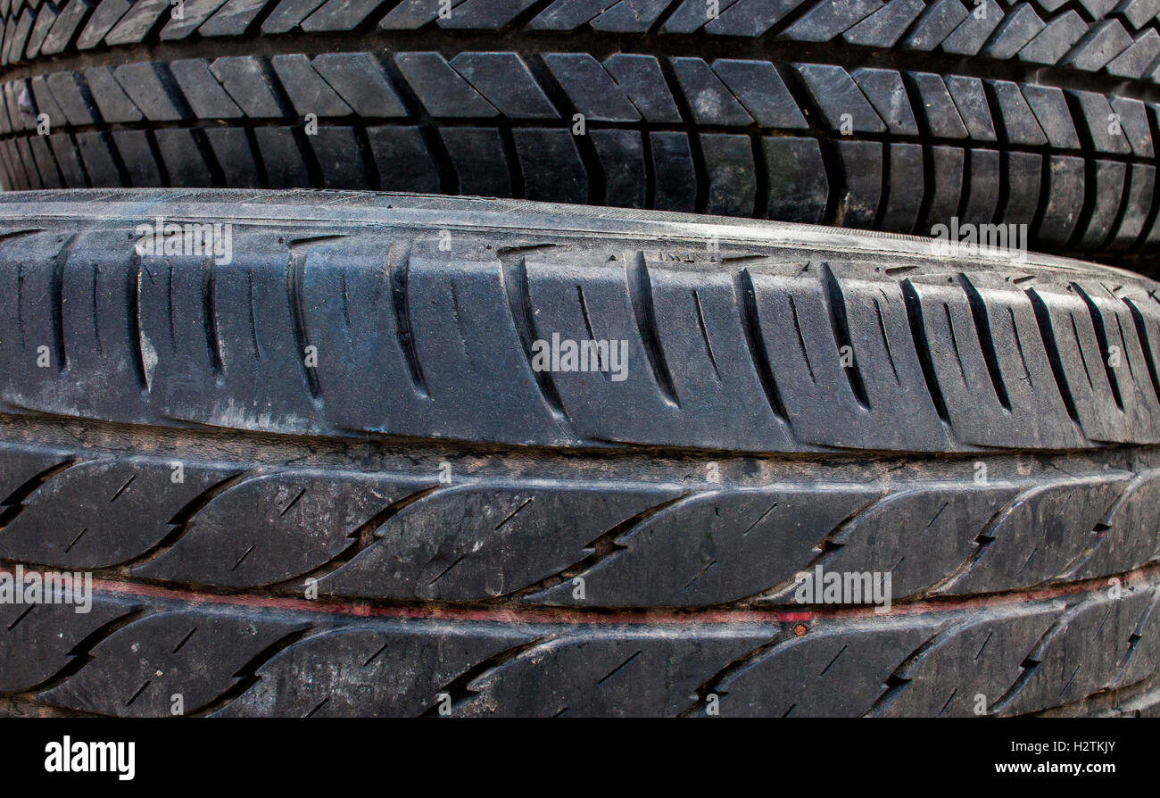 Tire storage to recycle,recycling center Stock Photo - Alamy