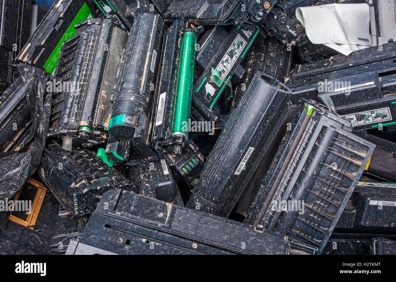 Toner storage to recycle,recycling center Stock Photo - Alamy